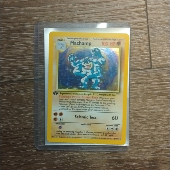 Nintendo | Toys | First Edition Reverse Holo Machamp | Poshmark
